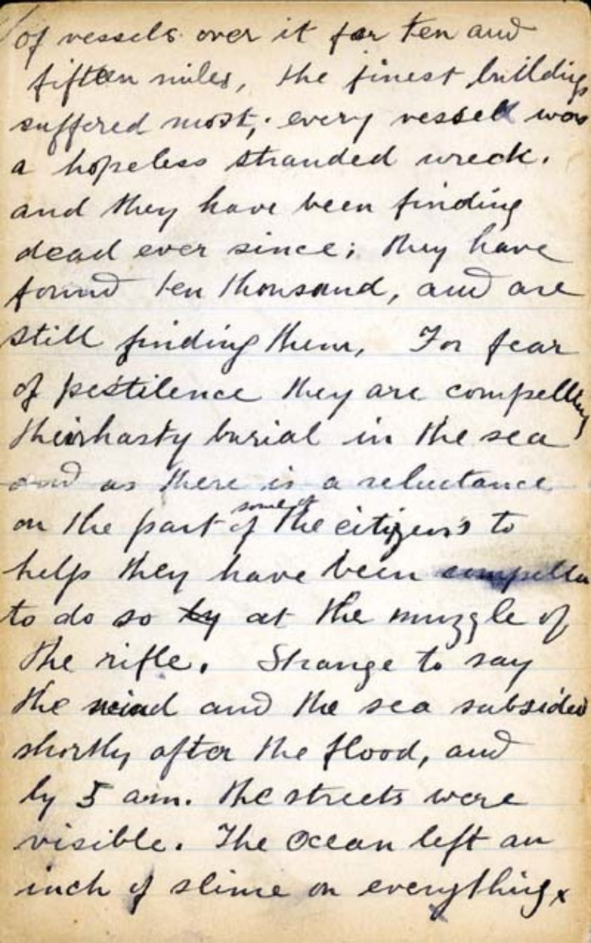 93-0026 1900 Storm Letter | Galveston & Texas History Center
