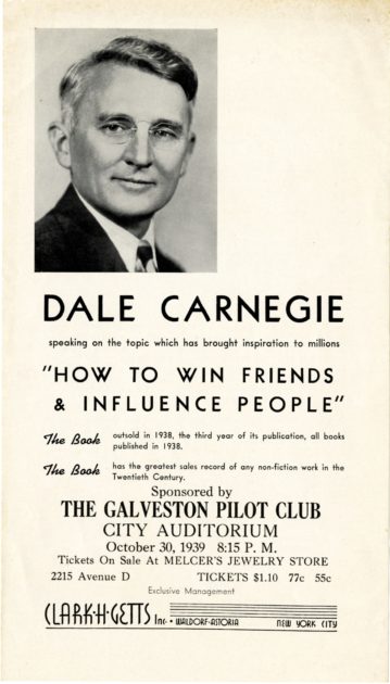 Dale Carnegie's Visit to Galveston | Galveston & Texas History Center